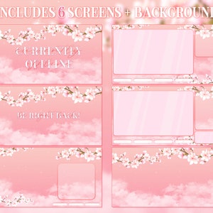 Pastel Pink Cherry Blossom Stream Package | Sakura Flower Twitch ...