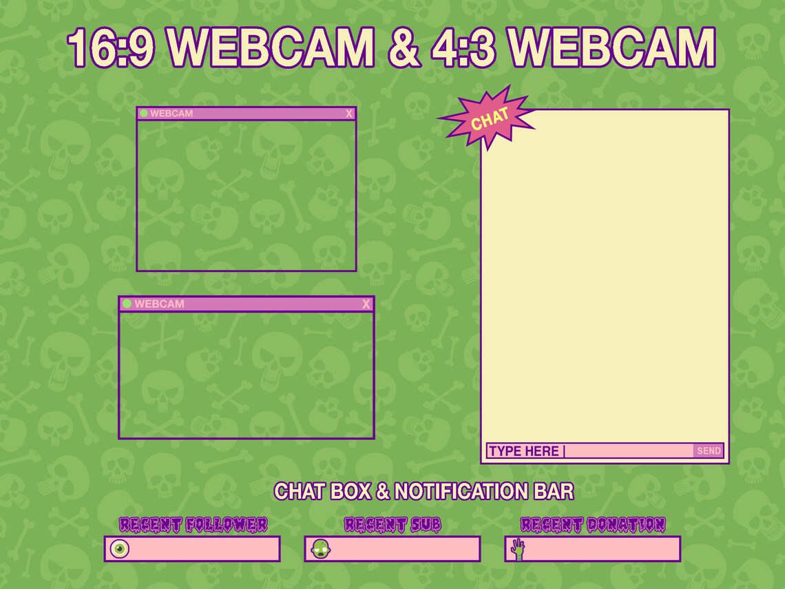 Spooky Stream Package | Green Zombie Twitch Package | Scary Slime ...