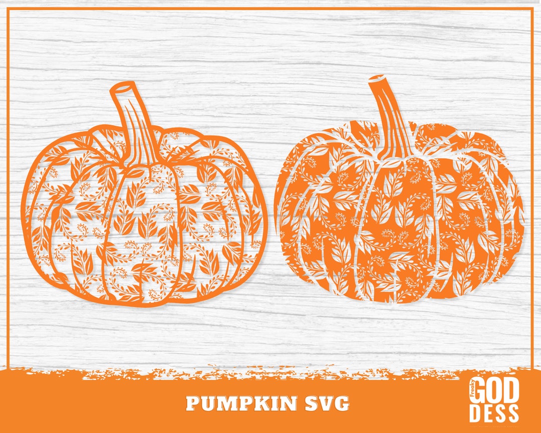 Fall Pumpkin SVG Bundle for Halloween Decor or Thanksgiving, Floral ...