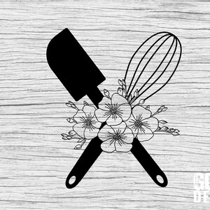 Baking SVG for Mom's Kitchen Decor, Apron or Kitchen Towel With Mixer ...