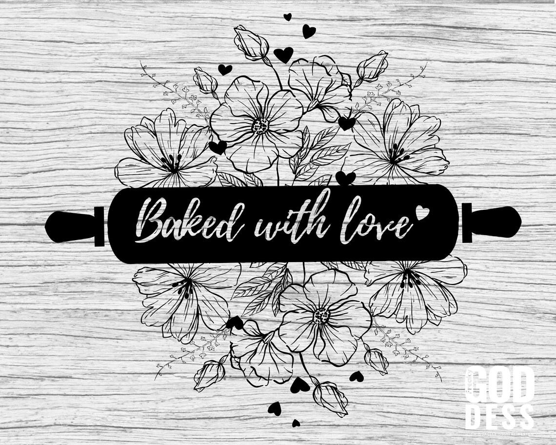Baking SVG With Baked With Love Funny Kitchen Quote for Apron - Etsy