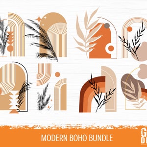 Boho Clipart PNG for Modern Boho Collage or Wall Art Decort With ...