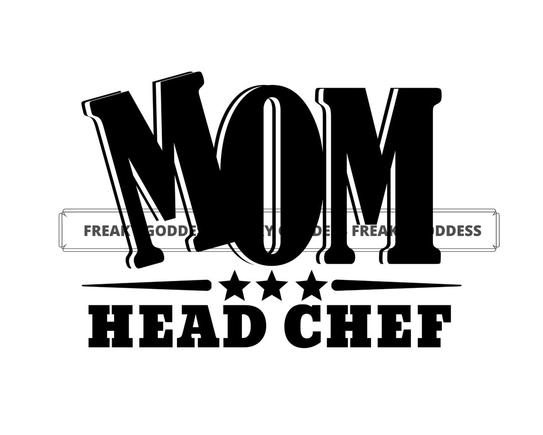 Kitchen Chef Mom SVG for Mother's Day Gift, Apron, Cricut, Silhouette ...