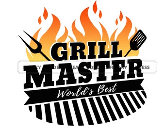 Grill Master SVG for Grill Dad or Fathers Who Love Grilling | Etsy