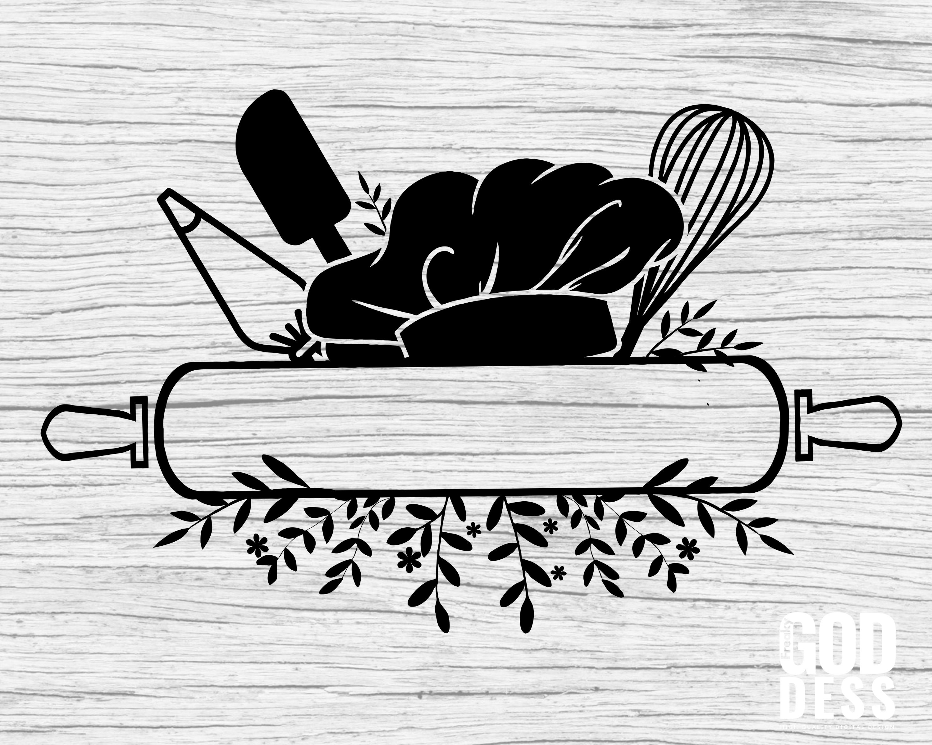 Kitchen Monogram SVG or Baking SVG for Mom's Kitchen - Etsy