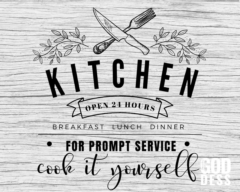 Kitchen Sign SVG for Mom's Kitchen Decor or Farmhouse Sign - Etsy