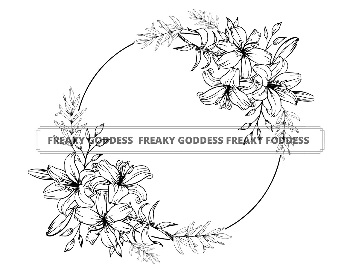 Cornice fiore SVG corona floreale bordo fiorito per - Etsy Italia