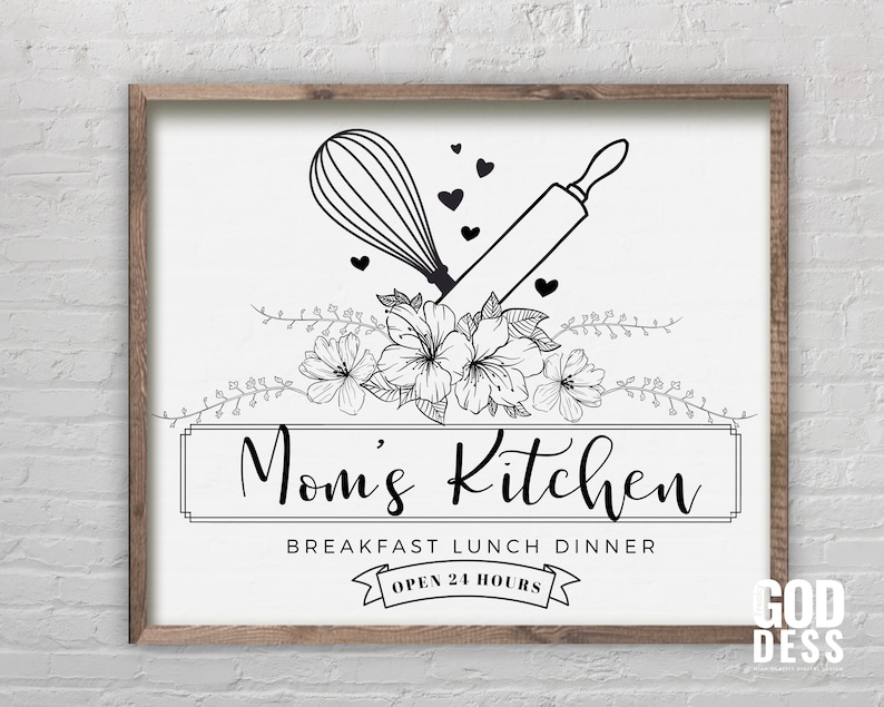 Mom's Kitchen SVG for Queen of the Kitchen or Cooking Mom as Apron for ...