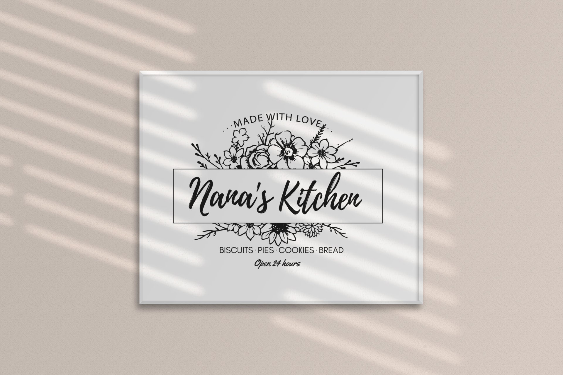 Nana's Kitchen Sign SVG for Grandma and or Cooking Mom as Chef Apron or ...