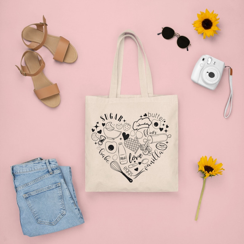 Love Baking SVG With Cooking Heart for Mom's Kitchen Decor, Apron or ...