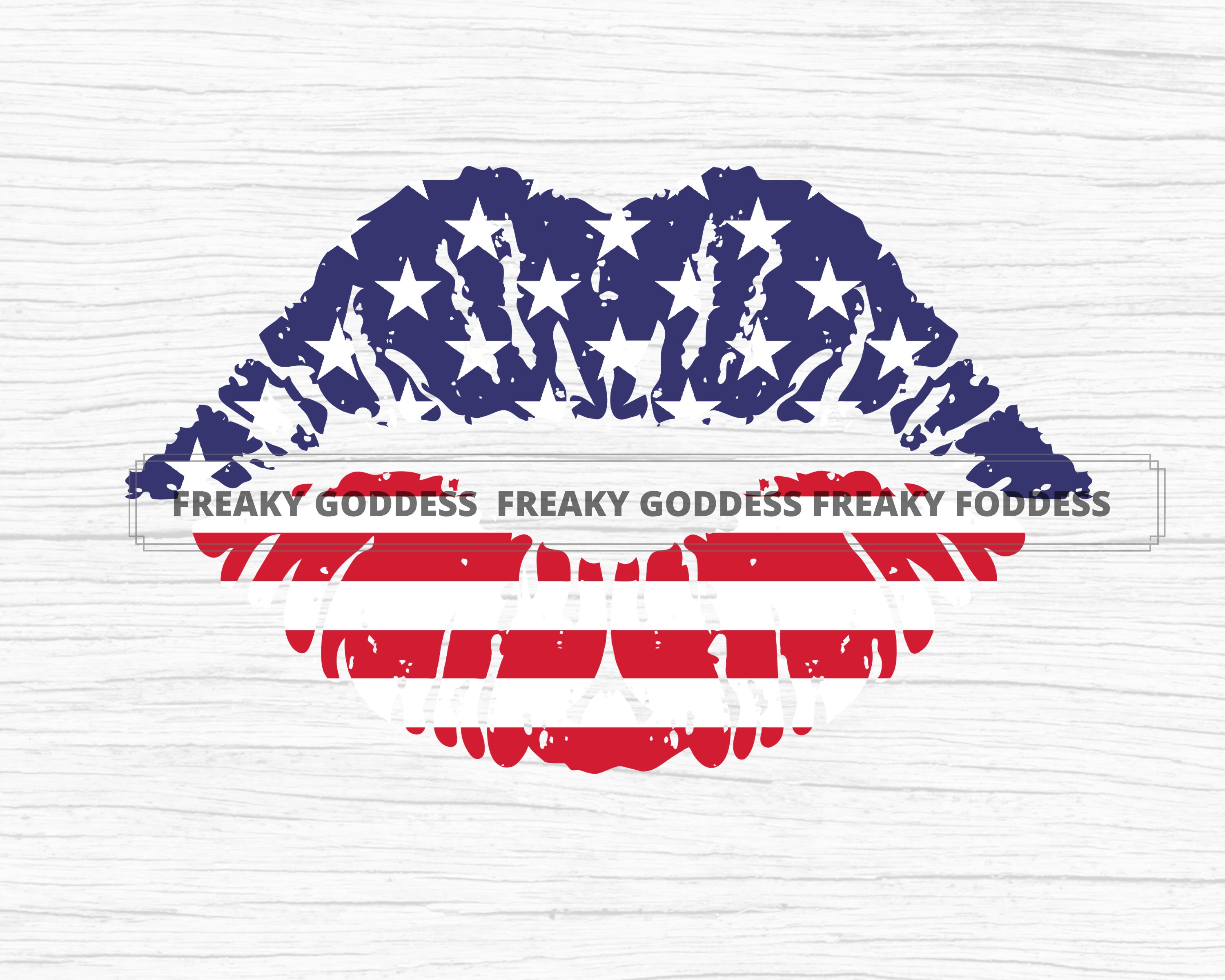 4th of July Lips SVG With American Flag With Stars and Stripes - Etsy