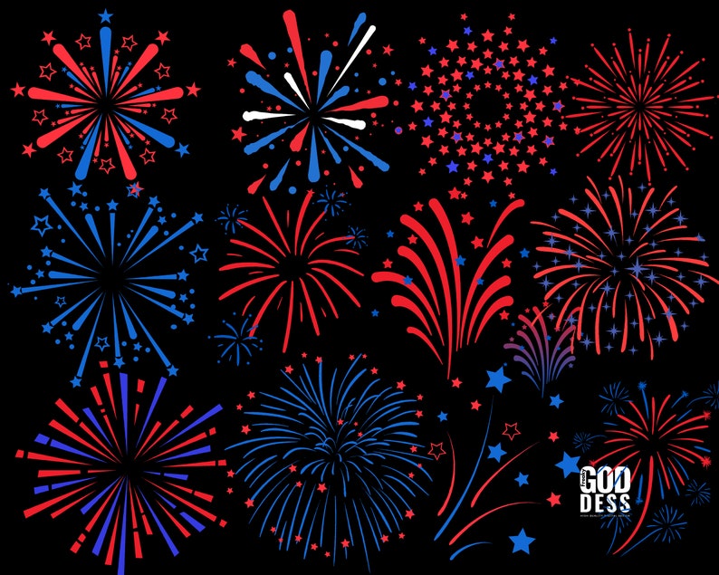 4th of July Fireworks SVG Bundle for Independence Day - Etsy