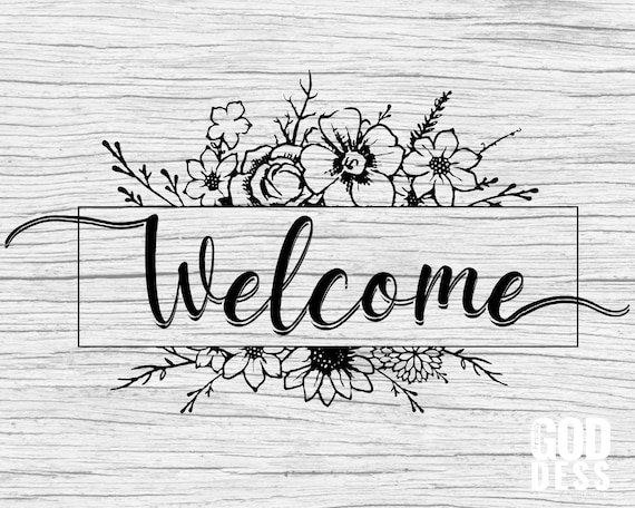 Welcome SVG for Farmhouse Sign Home Sign or Doormat as Home - Etsy