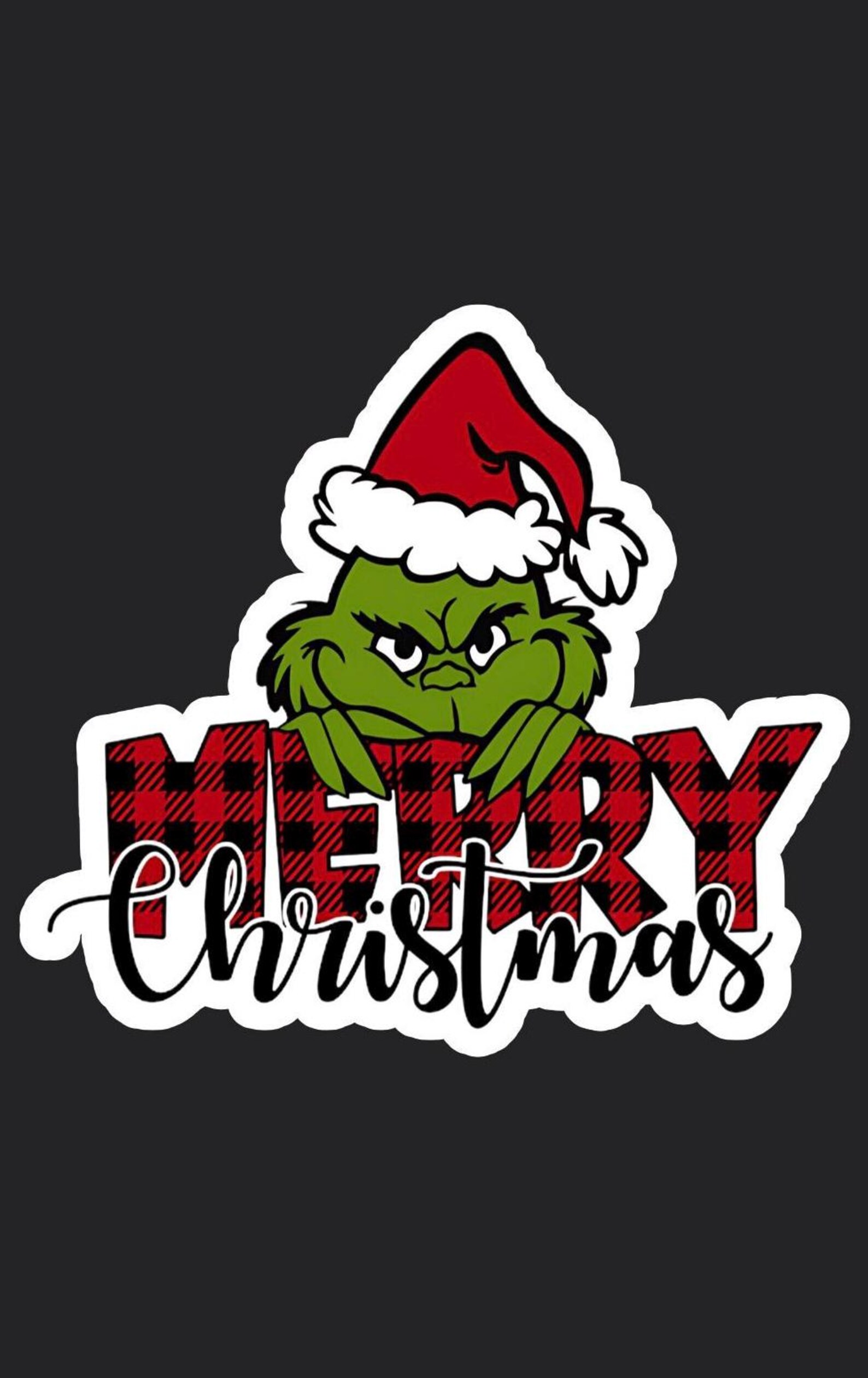 Sticker – Grinch Merry Christmas Sticker - Festive Dr. Seuss Holiday ...