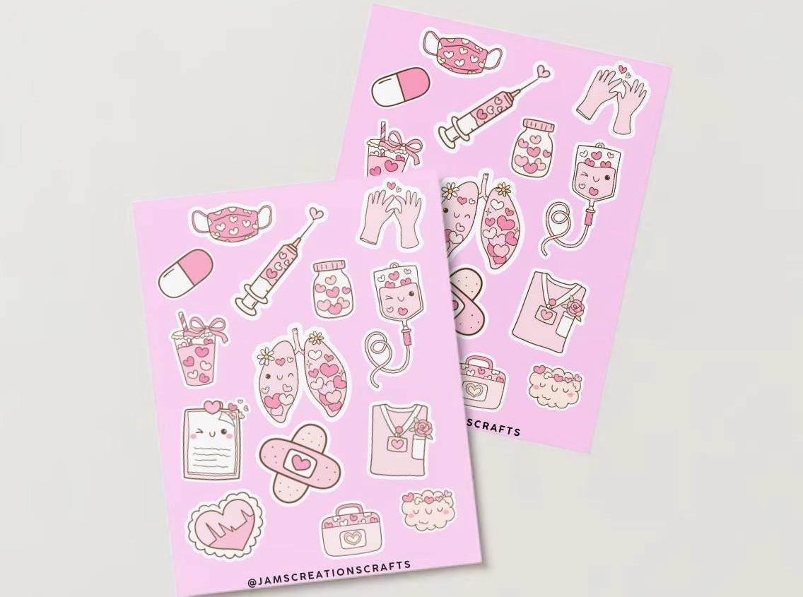 Sticker - Celebrate Caregiving: Nursing Sticker Set With 14 Unique ...