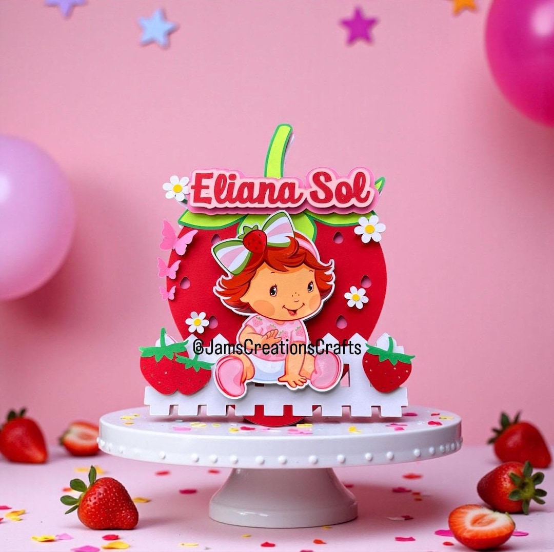 Strawberry Shortcake Cake Topper | Berry Sweet | Berry First Birthday ...