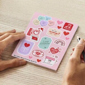 Sticker - Valentines Day Sticker Bundle | Sticker Sheet Sweet Hearts ...
