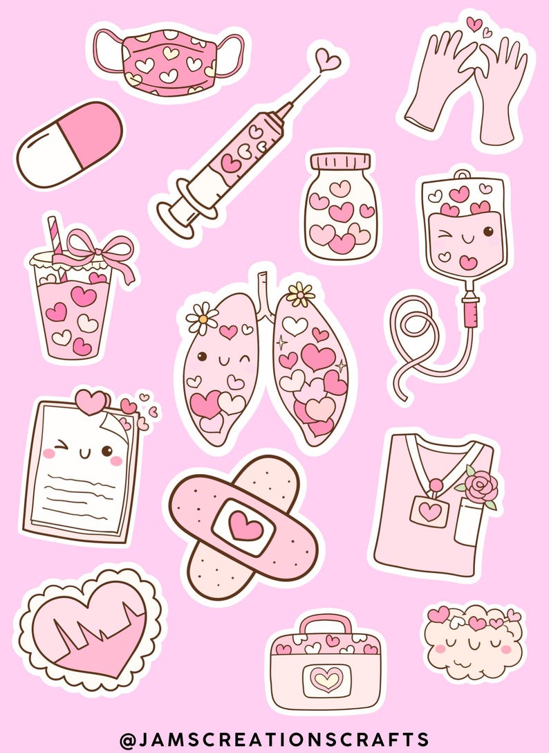 Sticker - Celebrate Caregiving: Nursing Sticker Set With 14 Unique ...