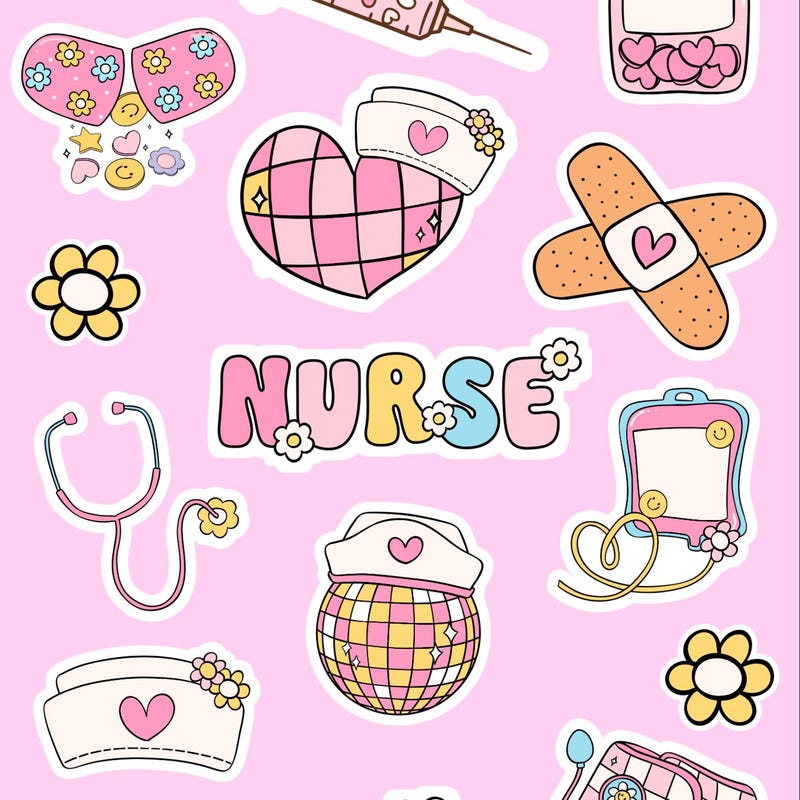 Nursing Stickers - Etsy