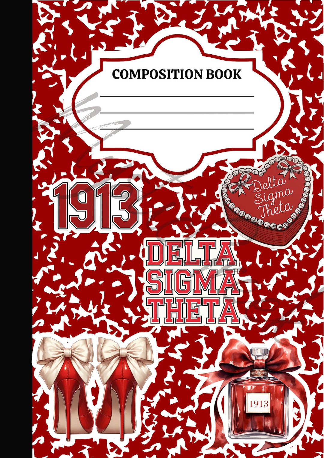 Delta Sigma Theta Sorority Inc Composition Book Sticker Greek Letter ...