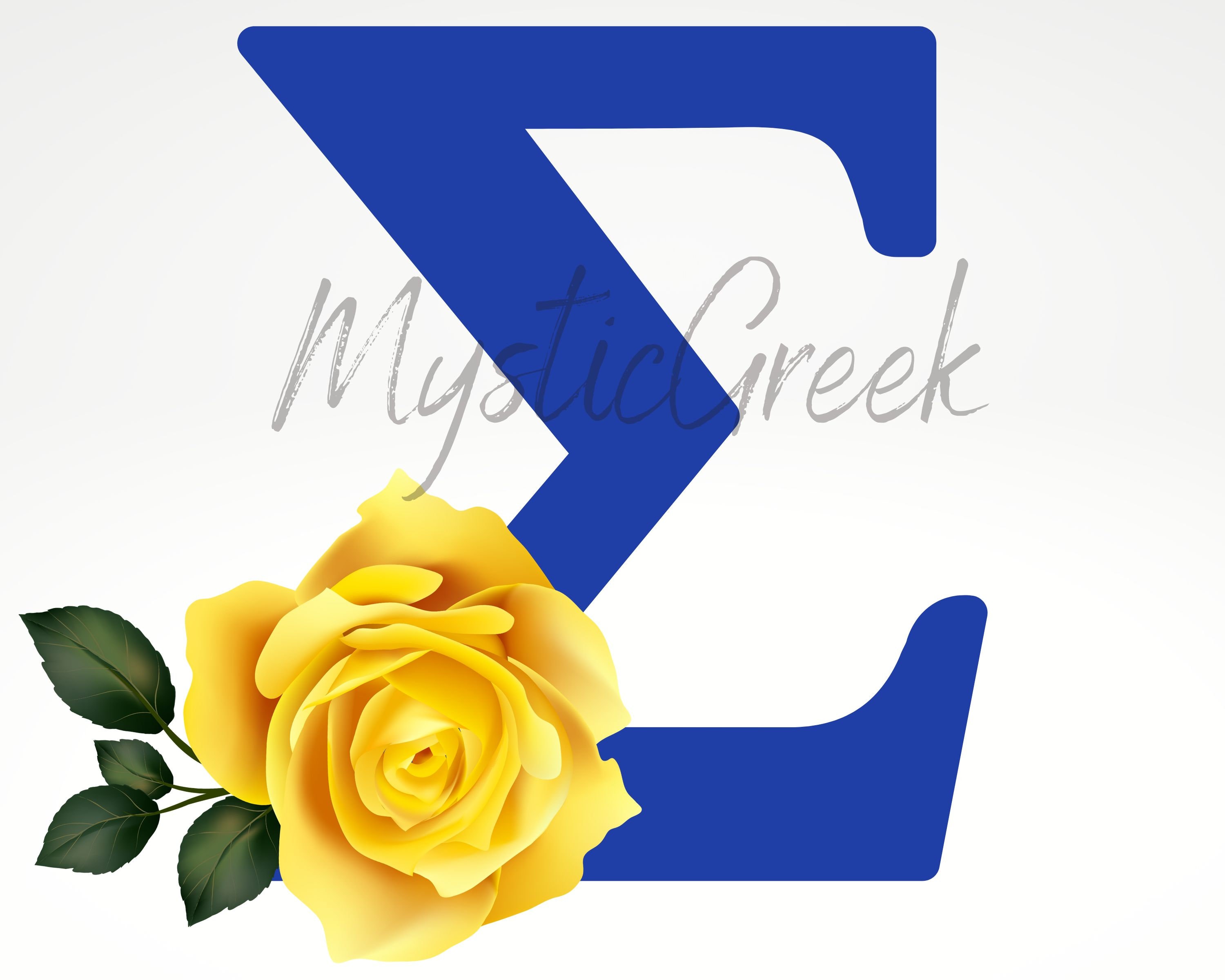Sigma Gamma Rho 1922 Yellow Rose Greek Letter D9 Greek Transparent PNG ...