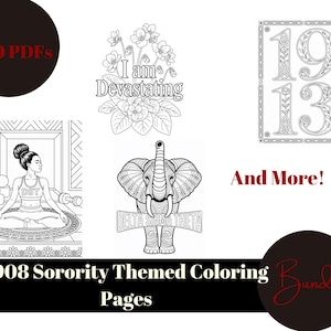 Delta Sigma Theta 1913 Coloring Pages Printable | 10 Sorority Themed ...