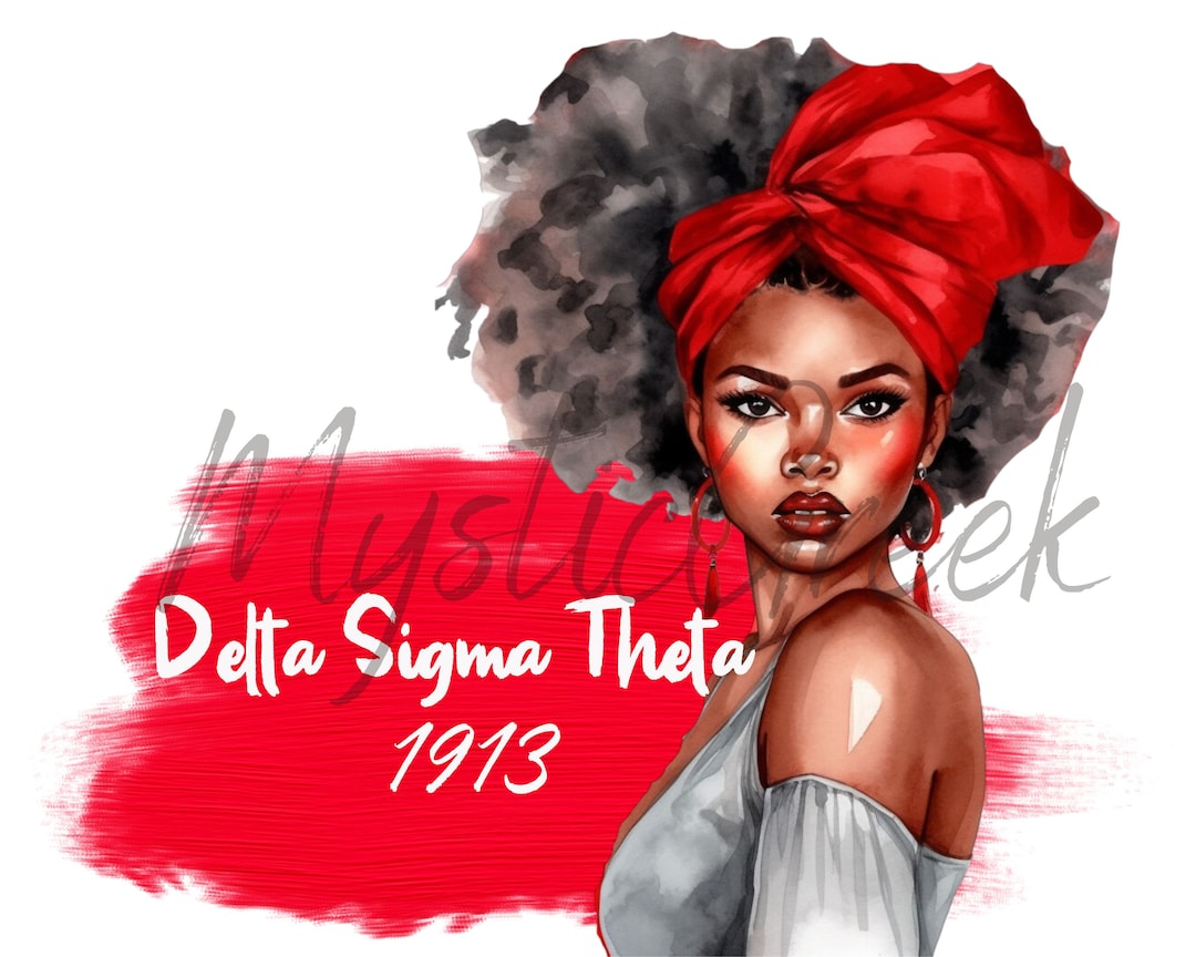Delta Sigma Theta Sorority Inc Watercolor Beautiful Women 1913 Service ...