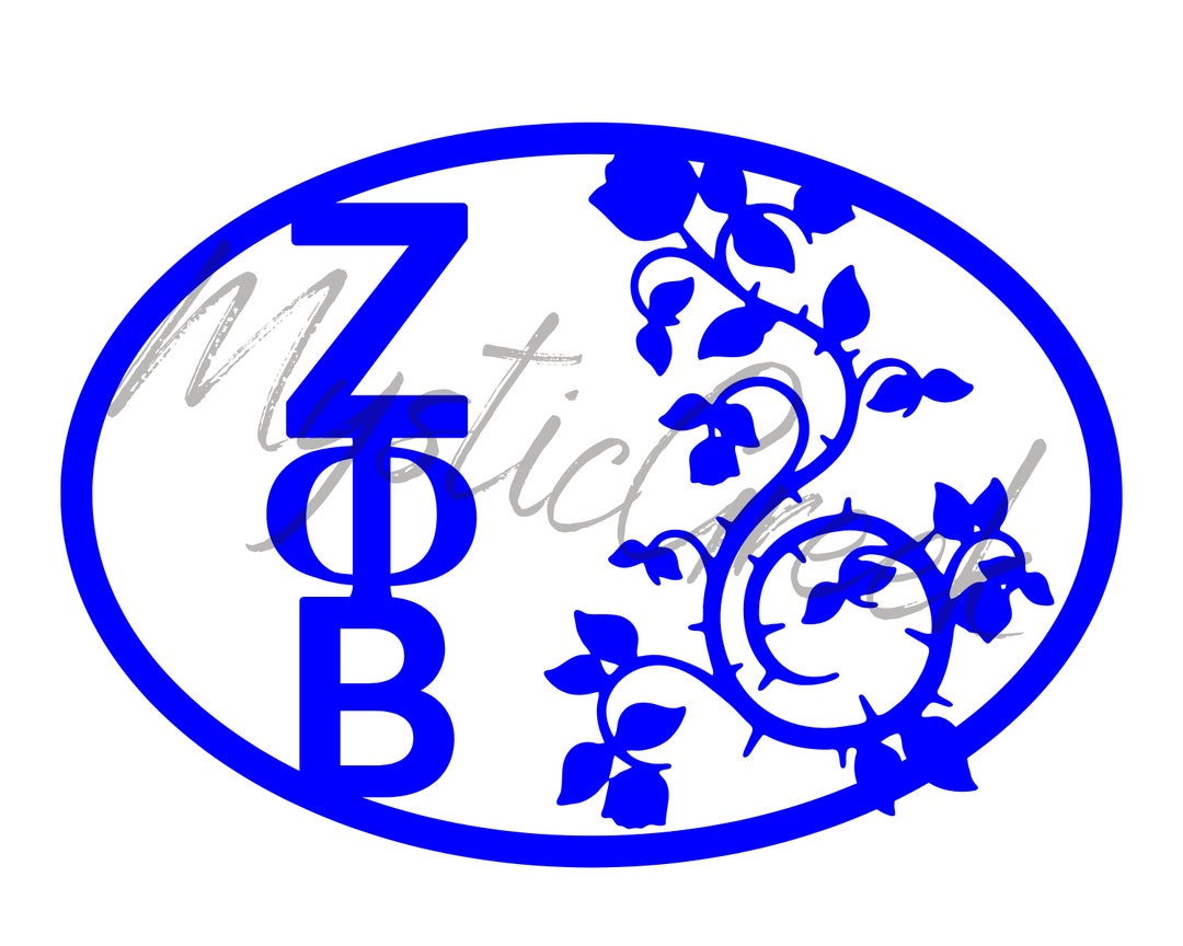 Zeta Phi Beta Sorority White Rose Greek Letter D9 Greek Roses Cricut ...