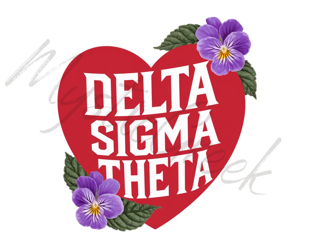 Delta Sigma Theta Sorority Inc Red Heart African Violet 1913 Service D9 ...