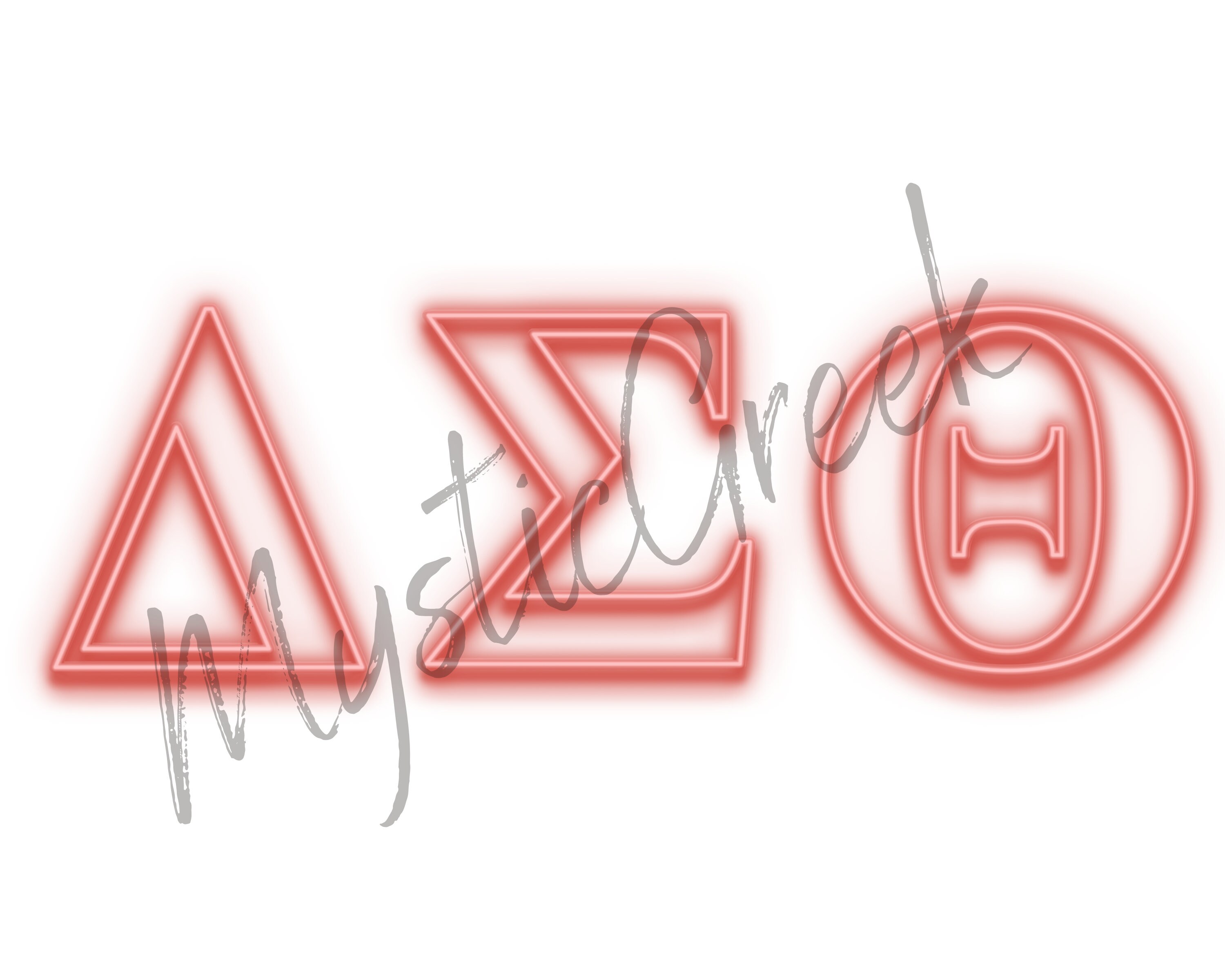Delta Sigma Theta Sorority Inc Greek Letter Neon Red Crimson 1913 ...