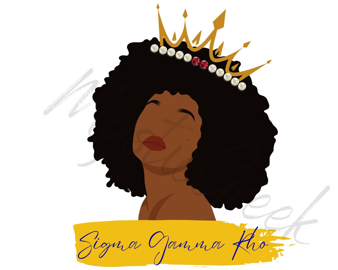 Sigma Gamma Rho 1922 Sorority Beautiful Afro Women Yellow Gold Royal ...