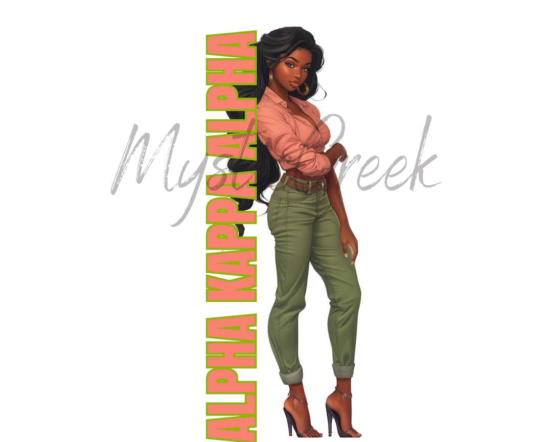 Alpha Kappa Alpha PNG Sorority 1908 Pink Green D9 Greek Baddie ...