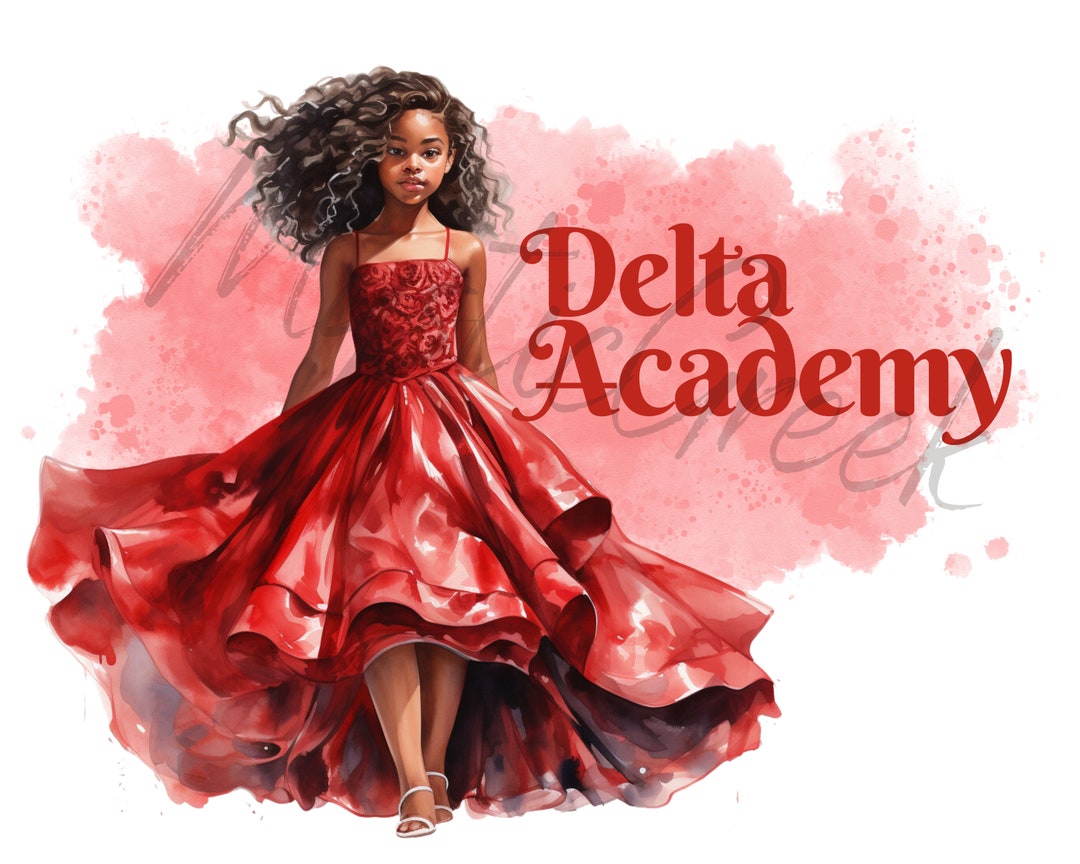 Delta Sigma Theta Sorority Inc Watercolor Beautiful Women Girl 1913 ...