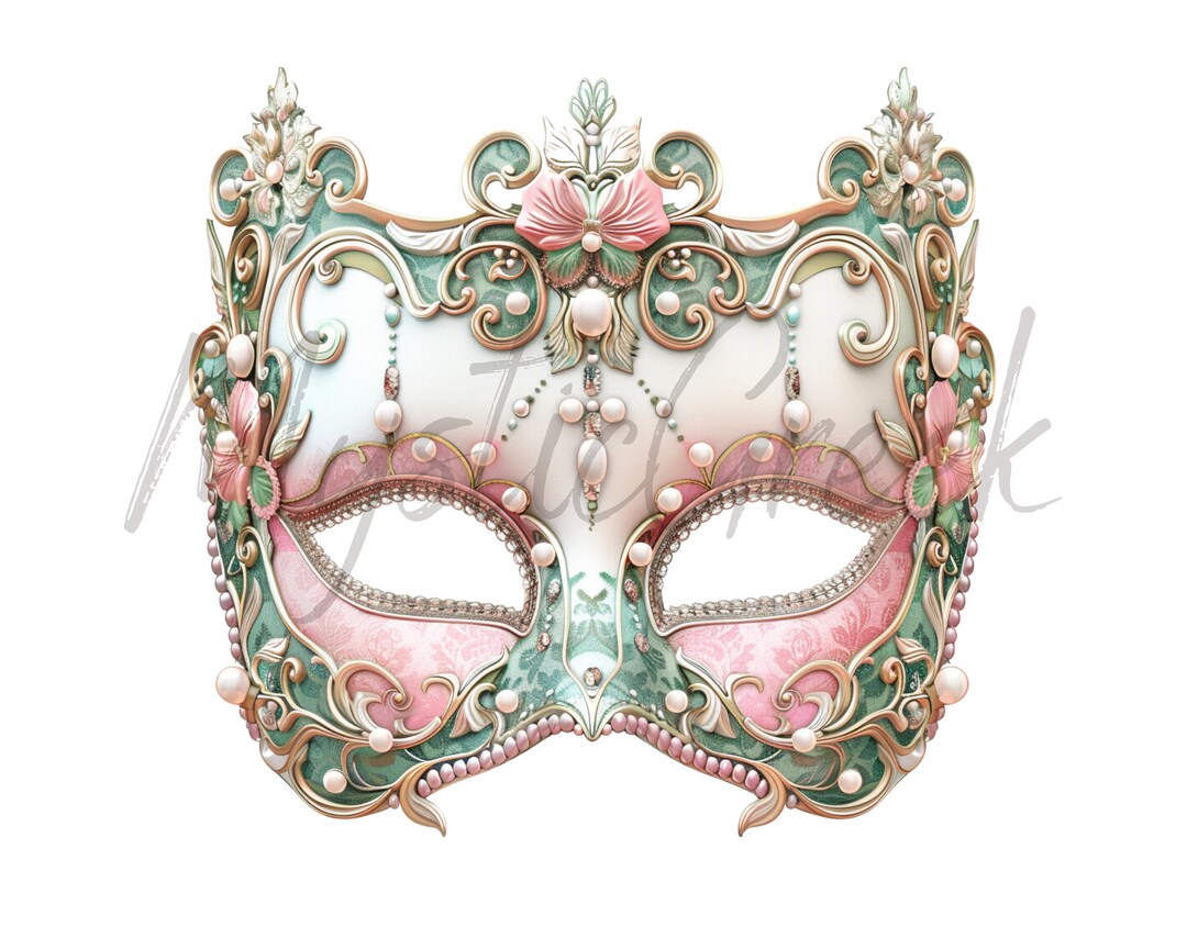 Masquerade Mask Alpha Kappa Alpha PNG Sorority 1908 Pink Green D9 Greek ...