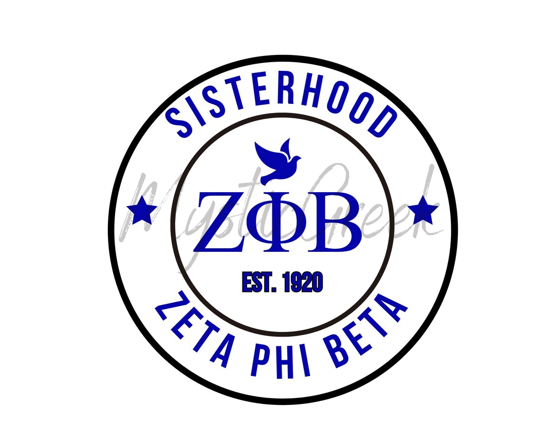 Zeta Phi Beta Sorority Circle Letter D9 Greek Transparent PNG Digital ...