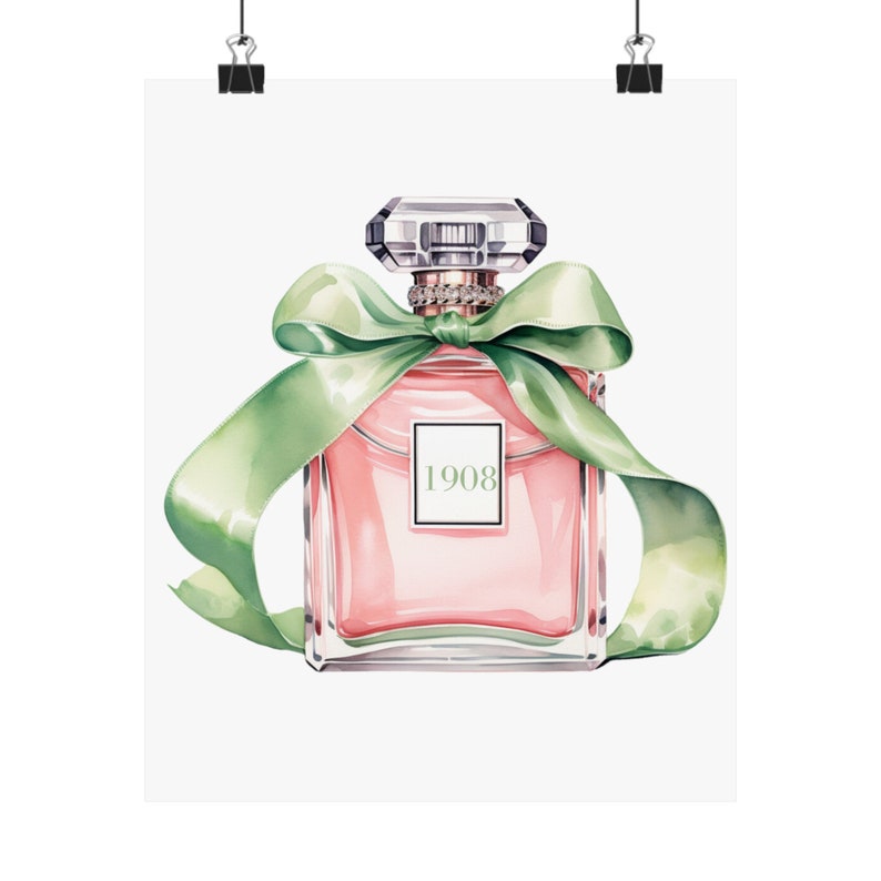 Alpha Kappa Alpha 1908 Vintage Perfume Bottle Watercolor Matte Vertical ...
