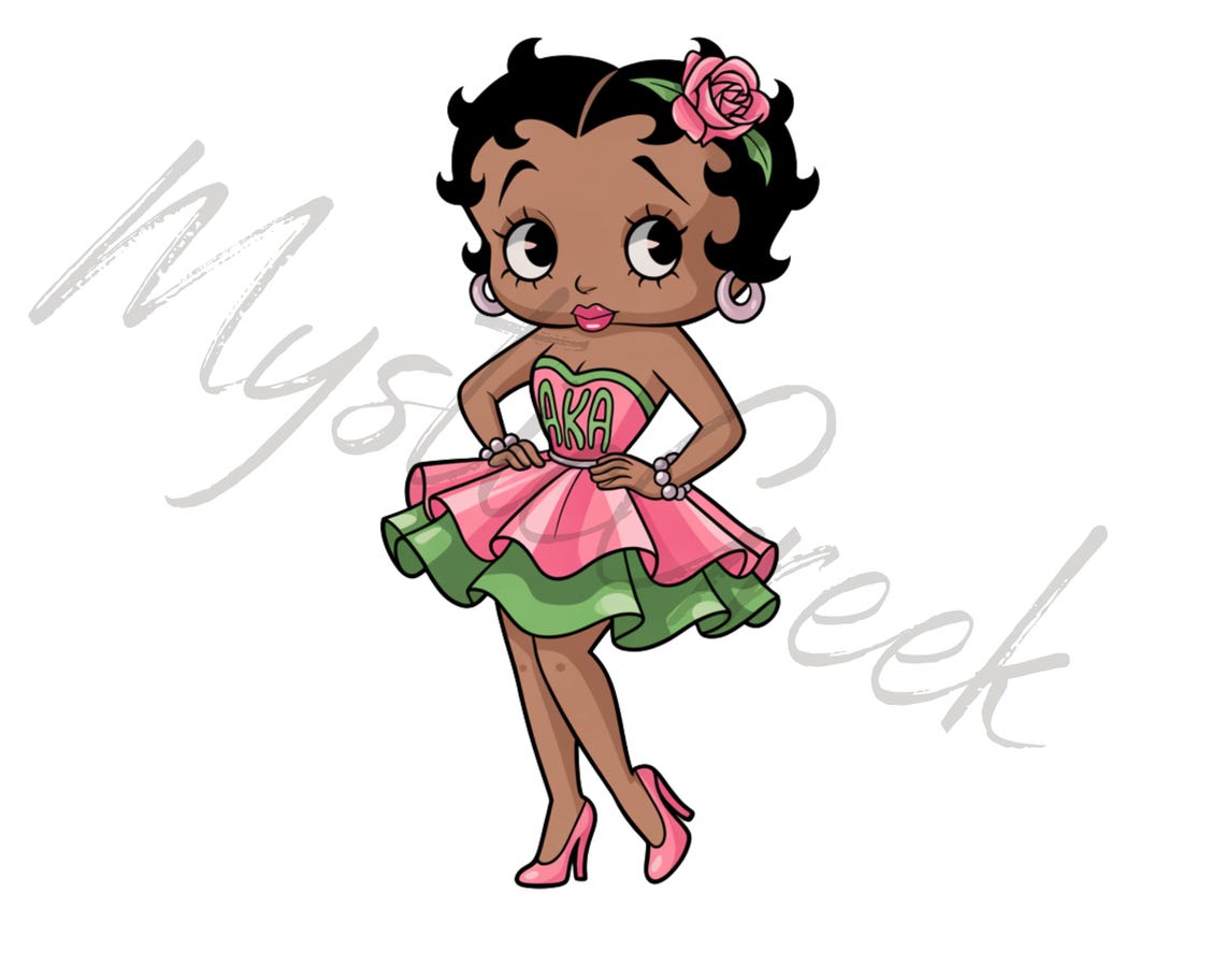 Betty Alpha Kappa Alpha PNG Sorority 1908 Pink Green T D9 Greek Baddie ...
