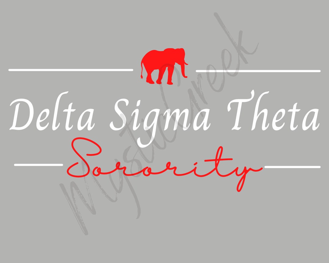 Delta Sigma Theta Sorority Inc 1913 Lined Red Elephant D9 Greek ...