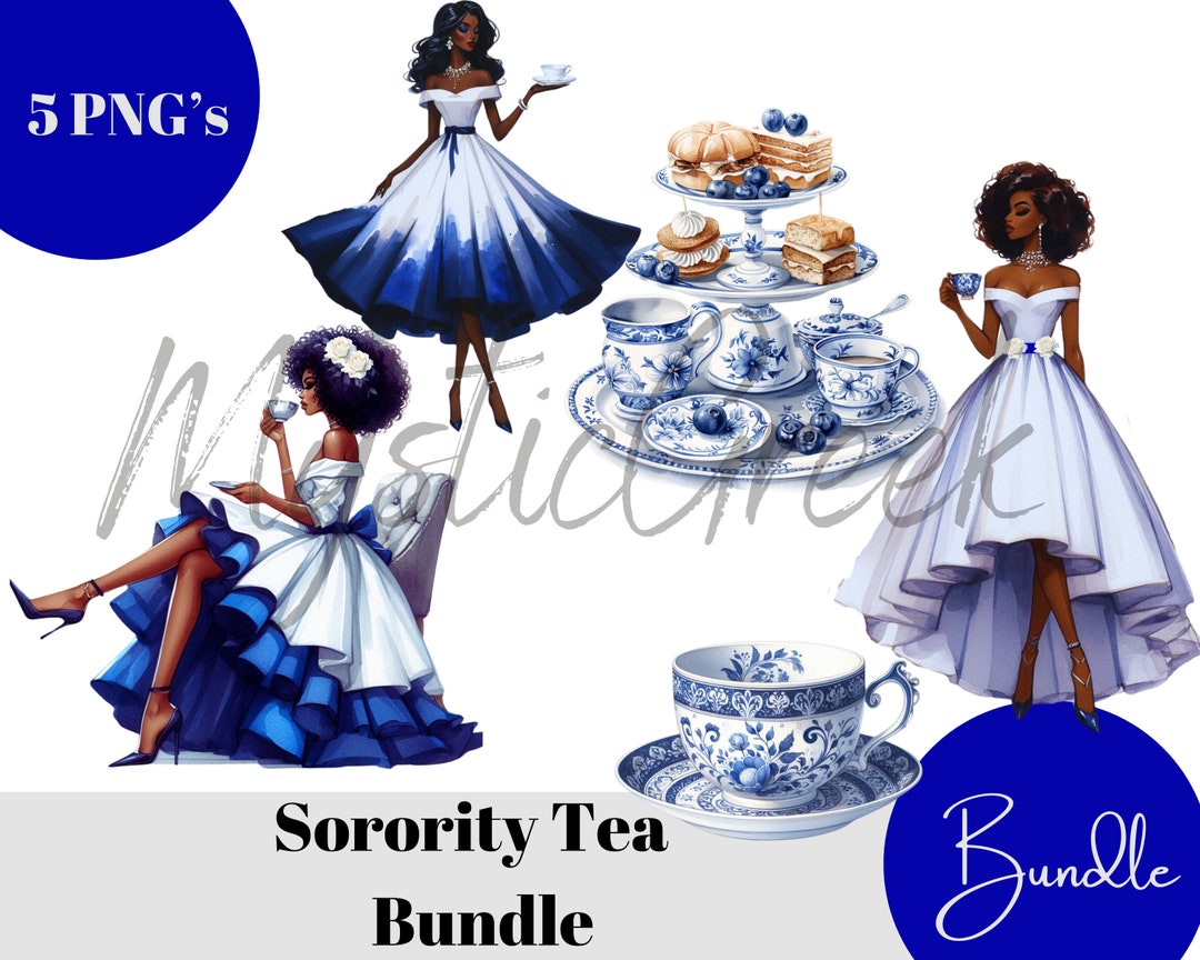 Tea Party Clipart Zeta Phi Beta Sorority Inc 1920 Soror D9 Greek Beautiful Women in Transparent ...