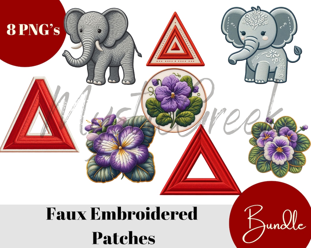 Embroidered Delta Sigma Theta Sorority Inc Greek Letter African Violet ...