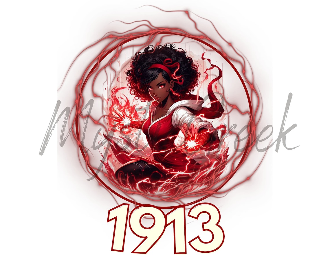 Delta Sigma Theta Anime Otaku Girl Beautiful Superhero Lightning Women ...