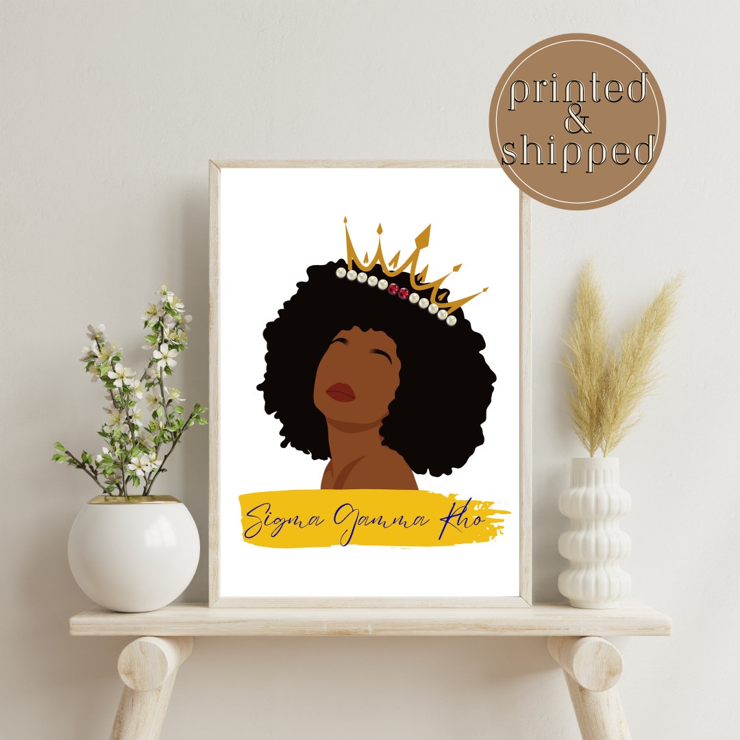Sigma Gamma Rho Afro Queen Wall Art Decor Matte Vertical Posters - Etsy