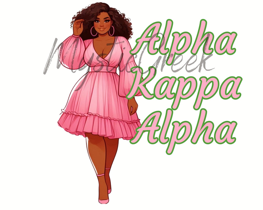 Alpha Kappa Alpha PNG Sorority 1908 Pink Green T D9 Greek Baddie ...