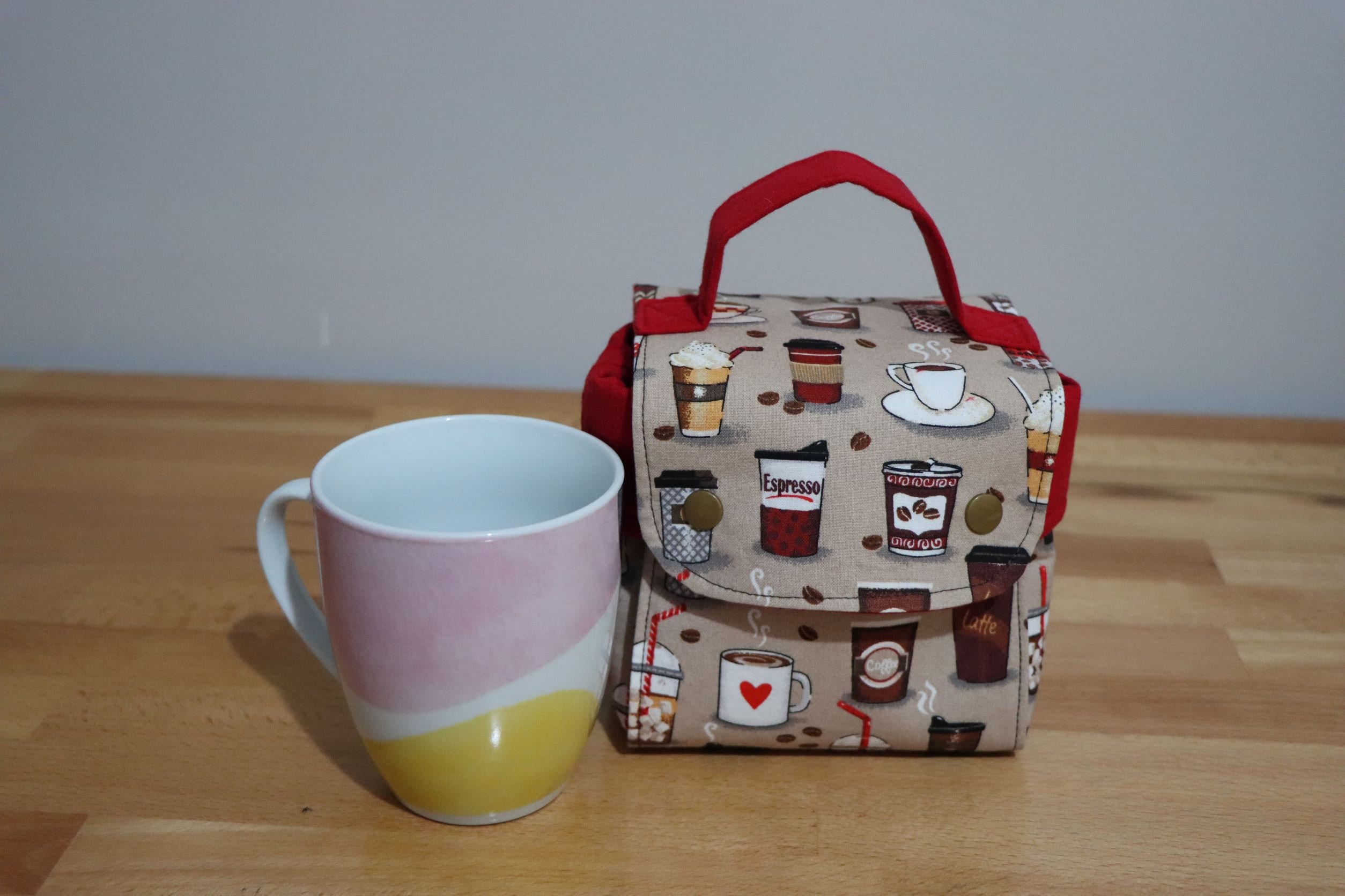 Travel Mug Bag, Tea Cup Bag, Coffee Cup Bag, Coffee Cup Carrier, Tea ...