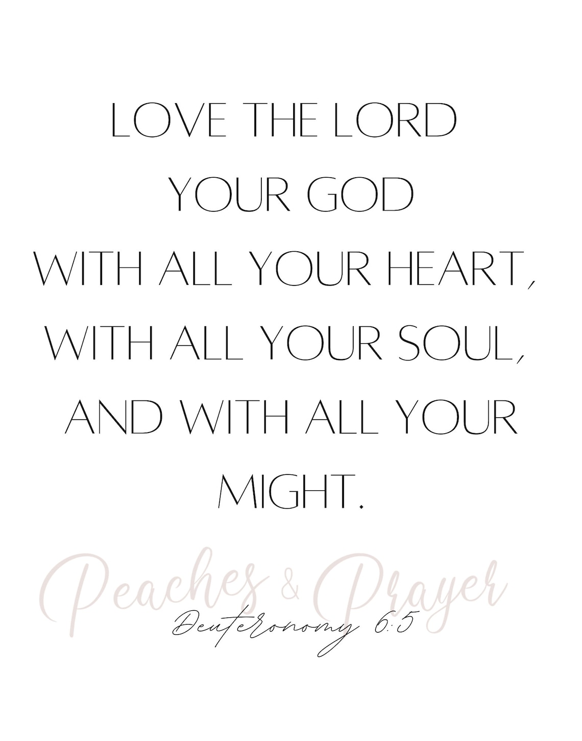 Deuteronomy 6:5 | Love the Lord Your God With All Your Heart | Faith ...