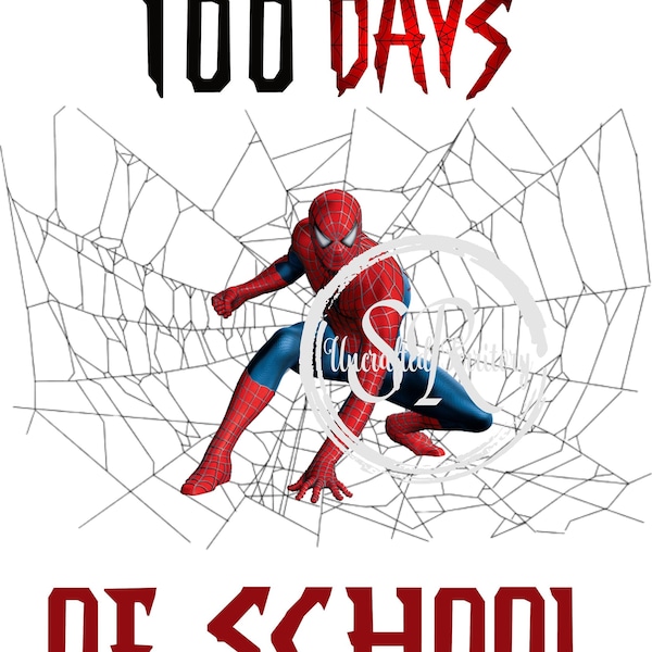 100 Days of School Spiderman Png - Etsy