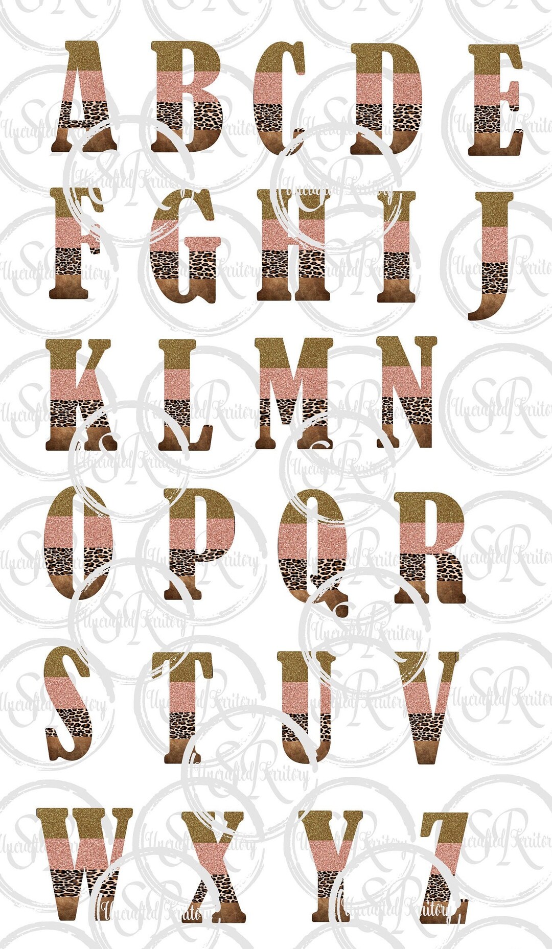 Cheetah Print Letters - Etsy