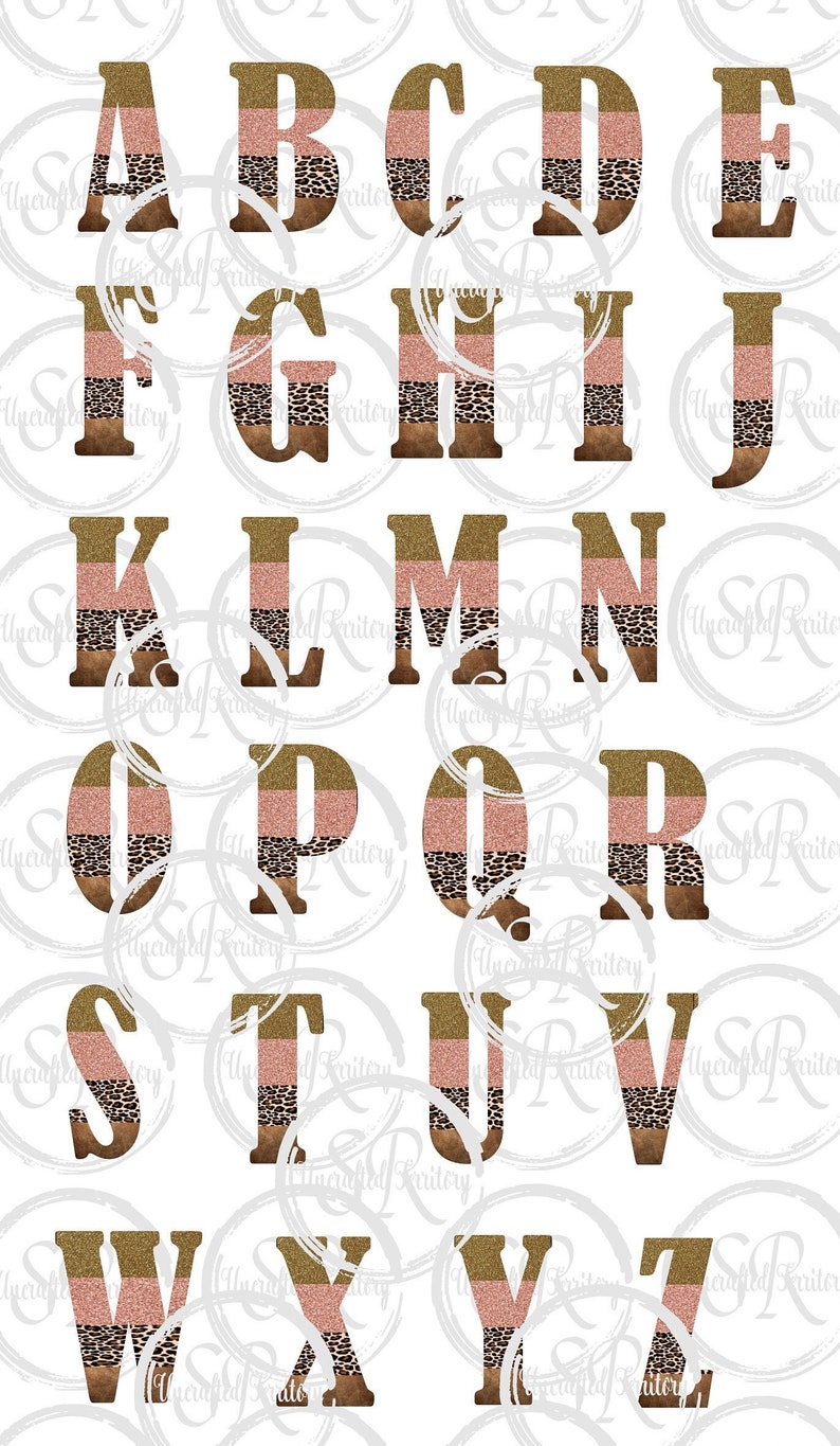 Cheetah Print Letters - Etsy