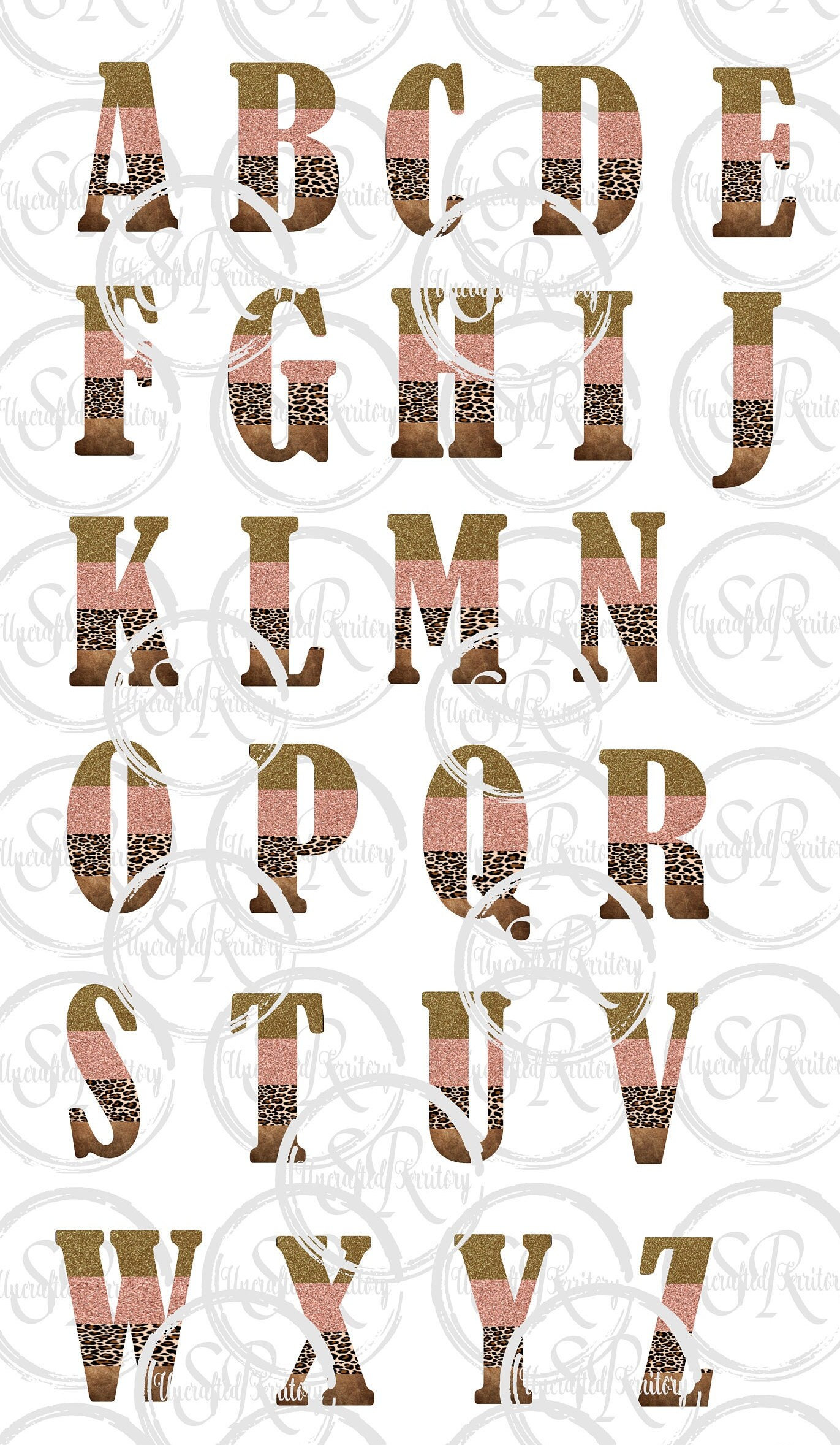 Cheetah Print Letters - Etsy