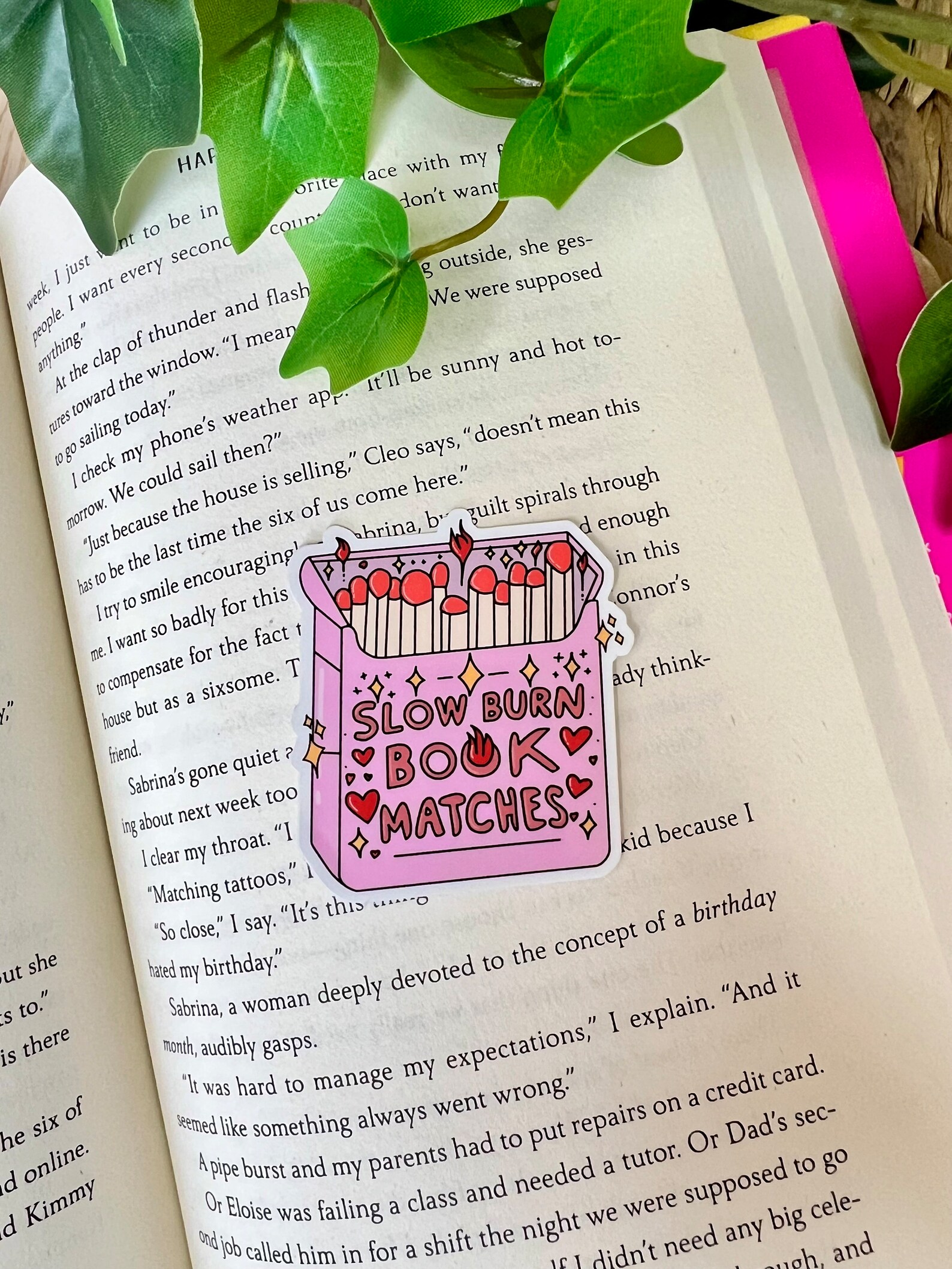 Slow Burn Book Matches Sticker | Bookish Sticker | Kindle Sticker ...